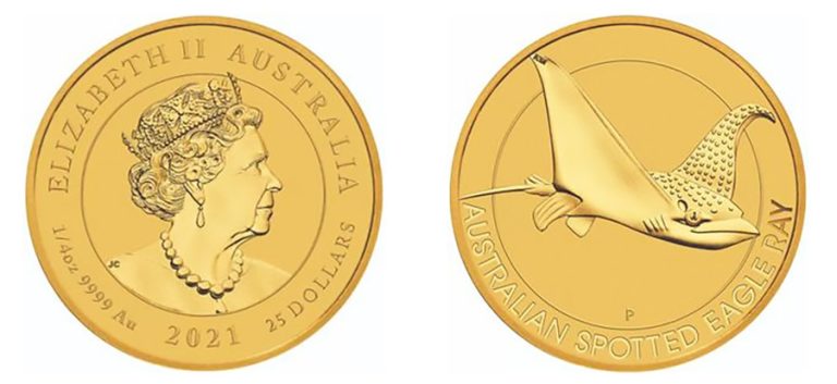 Perth Mint 2021 Australian Spotted Eagle Ray Gold Coin Review - Bonds ...