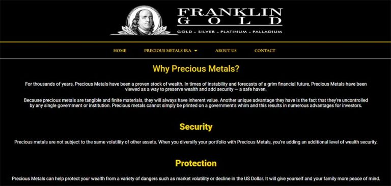 Franklin Gold Review For 2025 - Bonds Online